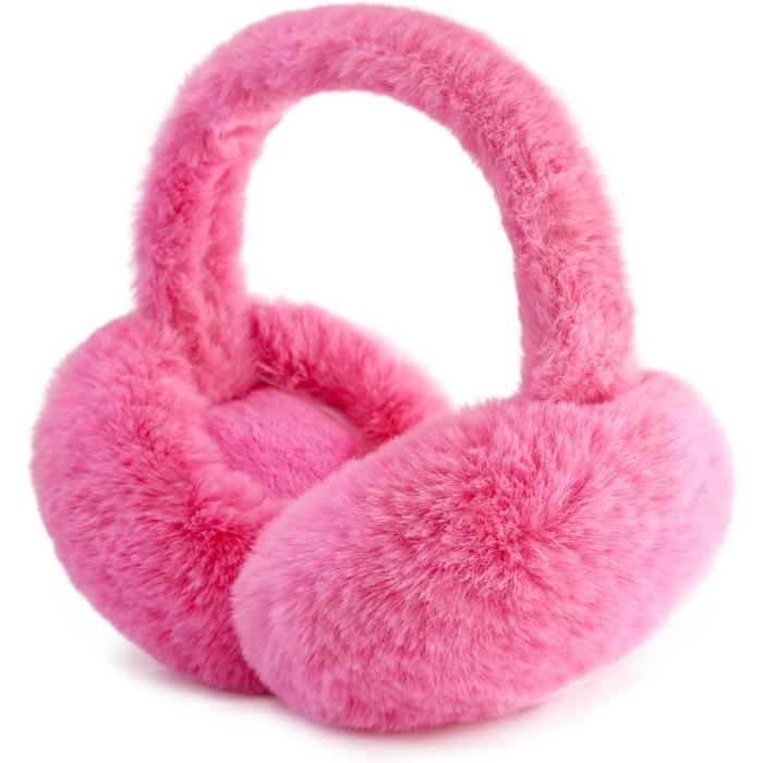 Cache Oreilles Femme Pliables Cache Oreille Fourrure Pelucheux D'Hiver ...
