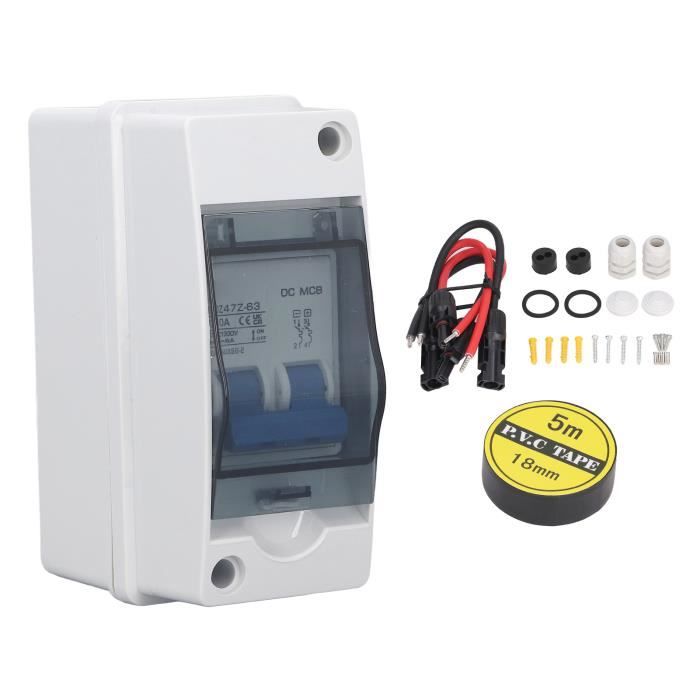 EJ.life Mini disjoncteur CC DC Mini Disjoncteur avec Boîte de Distribution IP65 4000A Icu ...