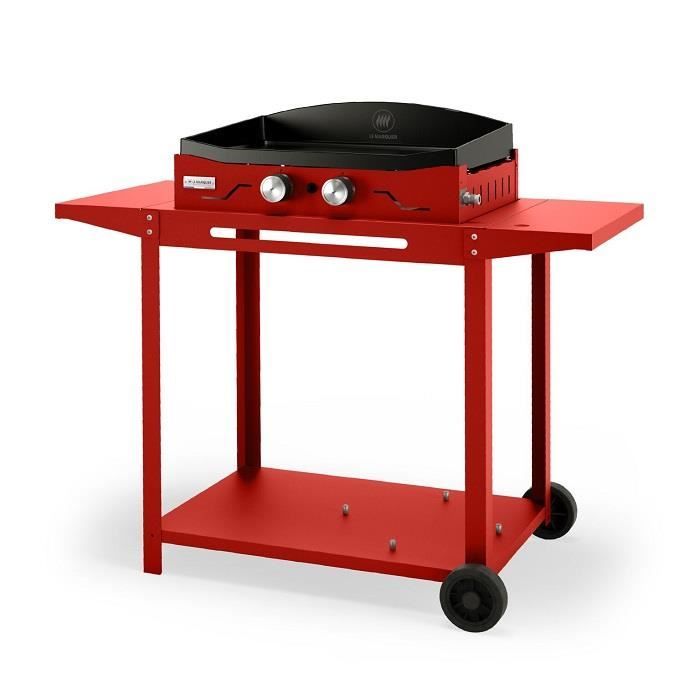 Plancha à gaz avec chariot Le Marquier Original Adela 260 Rouge basque ...