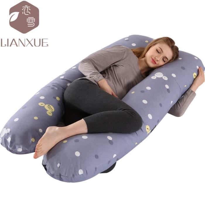 Coussin de Grossesse et d'allaitement pour Dormir Modulaire Forme de U ...