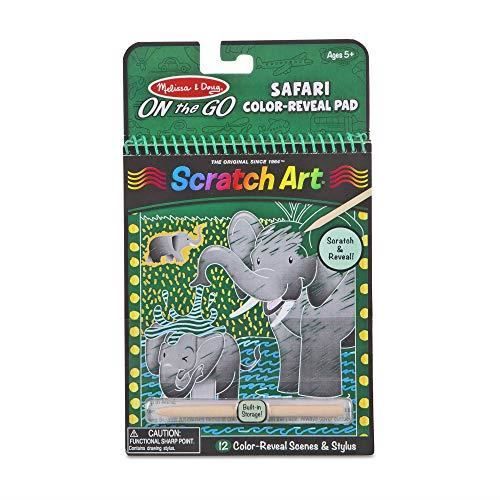 Melissa & Doug Safari Color-Reveal Scratch Art Activity Pad (Great Gift ...
