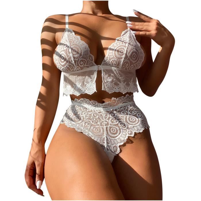 Femmes Lingerie Corset sans dentelle fil racé mousseline vêtements de nuit sous-vêtements hauts ...