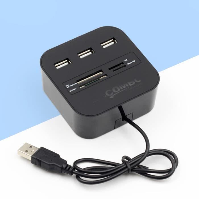 1PC USB HUB Combo Ports multifonctions à usage multiple Lecteur Drive ...