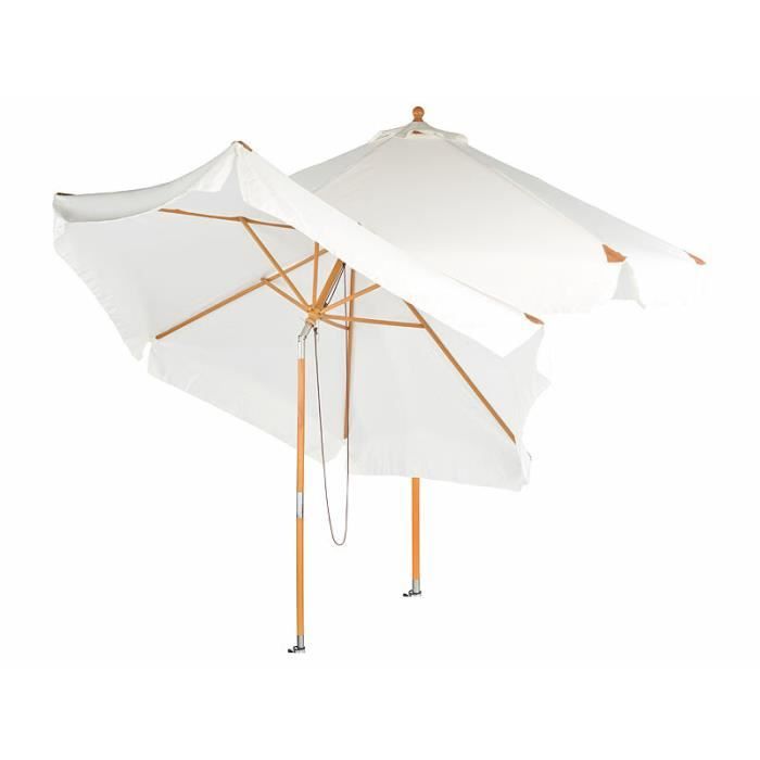 Parasols inclinables UV 50+ / Ø 3 m avec armature en bois - Royal ...