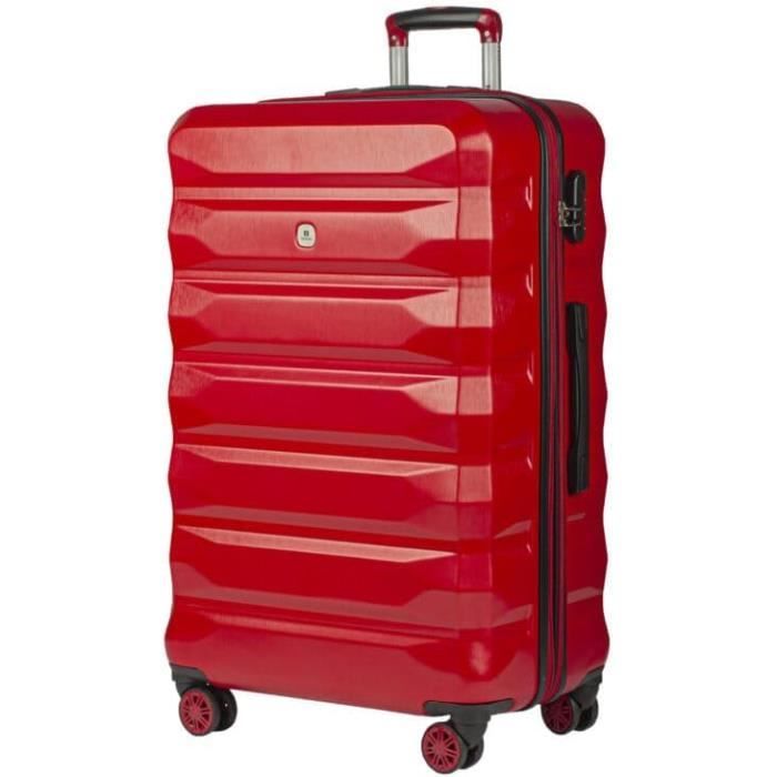 Grande Valise Rigide En Coque 4 Roues 85Cm Nice Rouge[J2411]