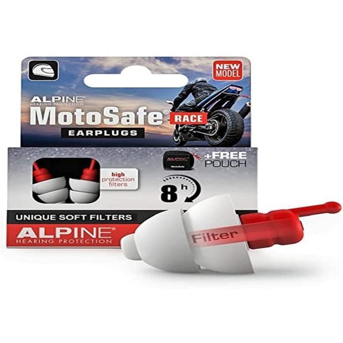 Alpine MotoSafe Race Bouchons d'oreilles - Protections auditives pour la moto - La référence de ...