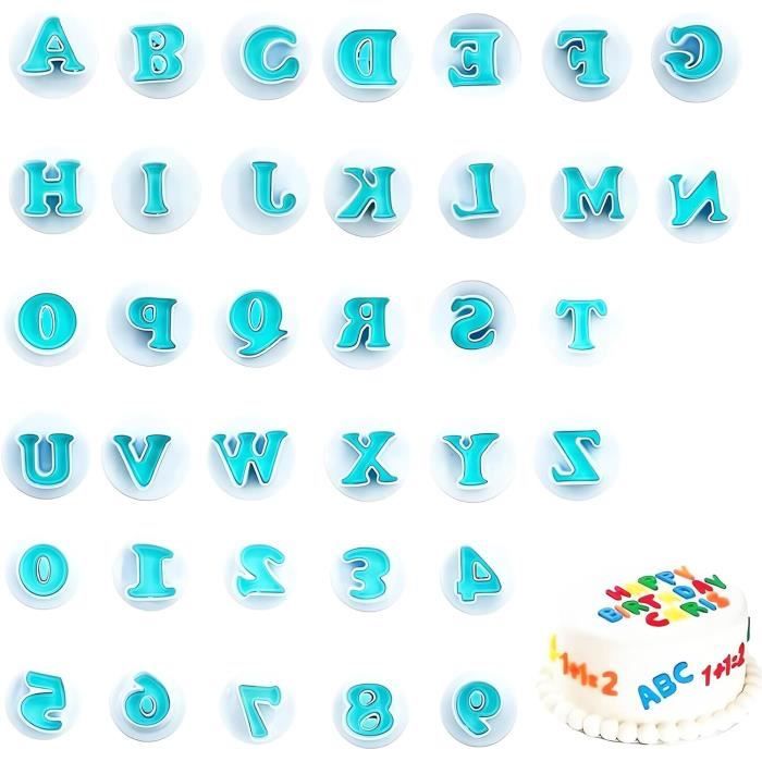 Alphabet Fondant Cutter Moule à Gâteau Biscuits,36 Pcs Emporte-Pièces d ...