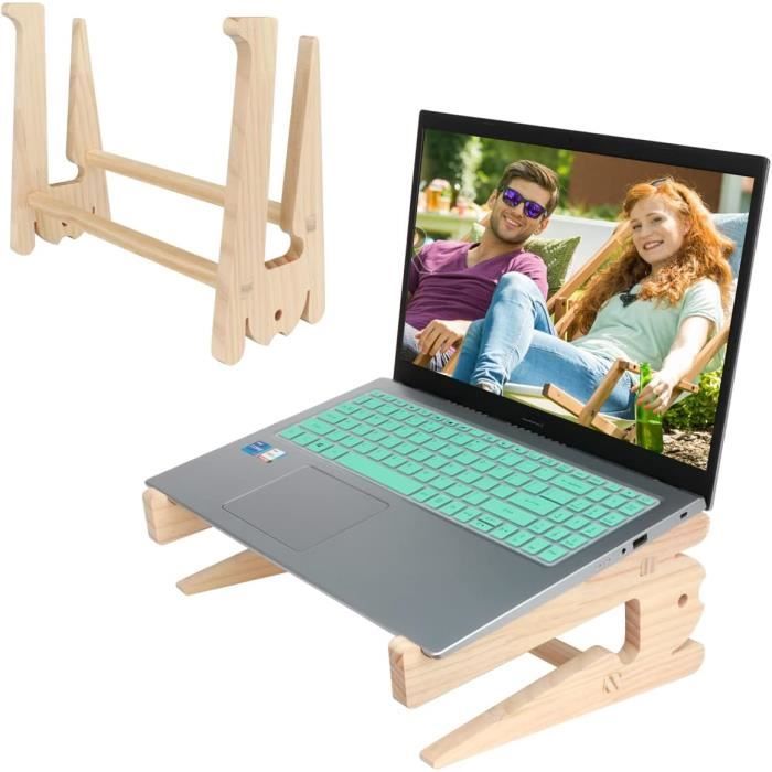 Support Portable Bois Laptop Stand Wooden, Support Universel ...
