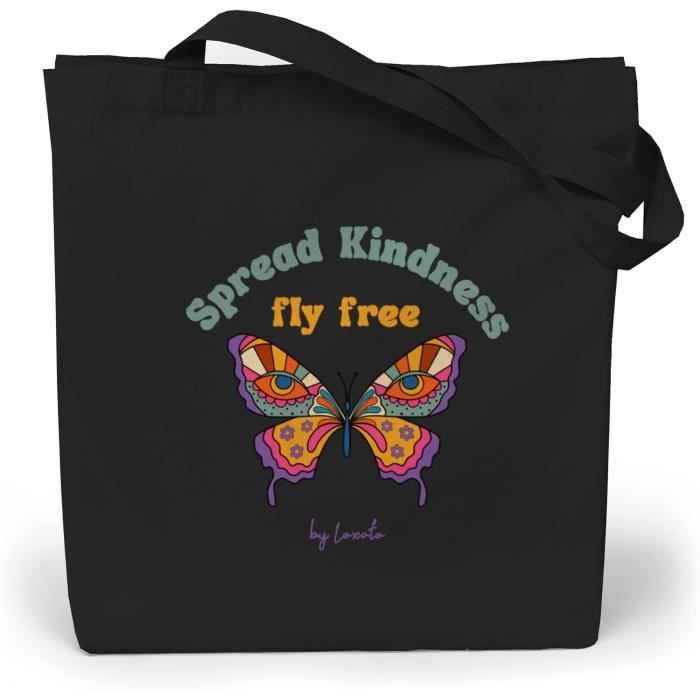 Tote Bag Noir - Sac En Tissu Noir 35 X 42 X 8 Cm - Cabas Femme Tissu ...