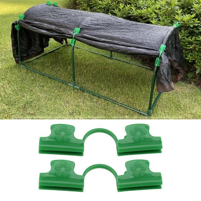 ABI Lot de 50 clips doubles de fixation pour film de culture sur tuteur ...