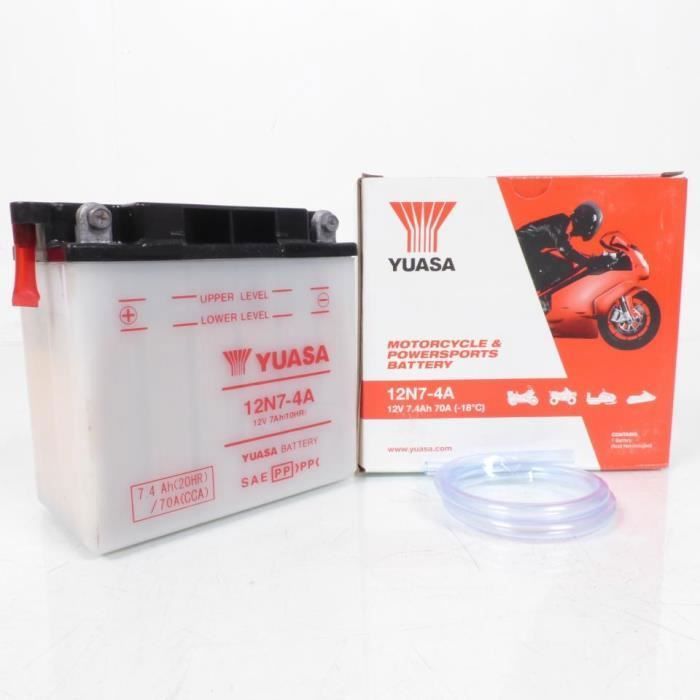 Batterie Yuasa pour Moto Sym 125 Sb Wolf N Carbu 2011 à 2014 12N7-4A ...