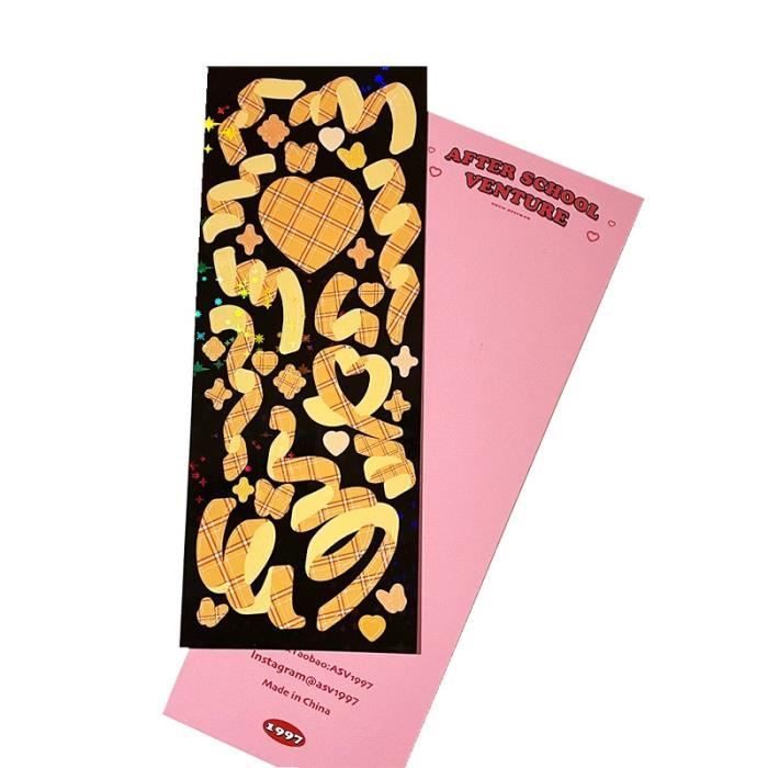 C -Coréen Ruban À Carreaux Amour Coeur Autocollants ALBUM À FAIRE SOI ...