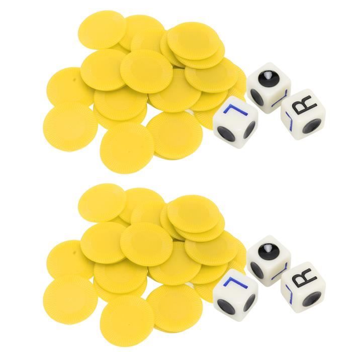 ZERONE Ensemble de dés 2 ensembles jeu de dés central gauche droit 16mm ...