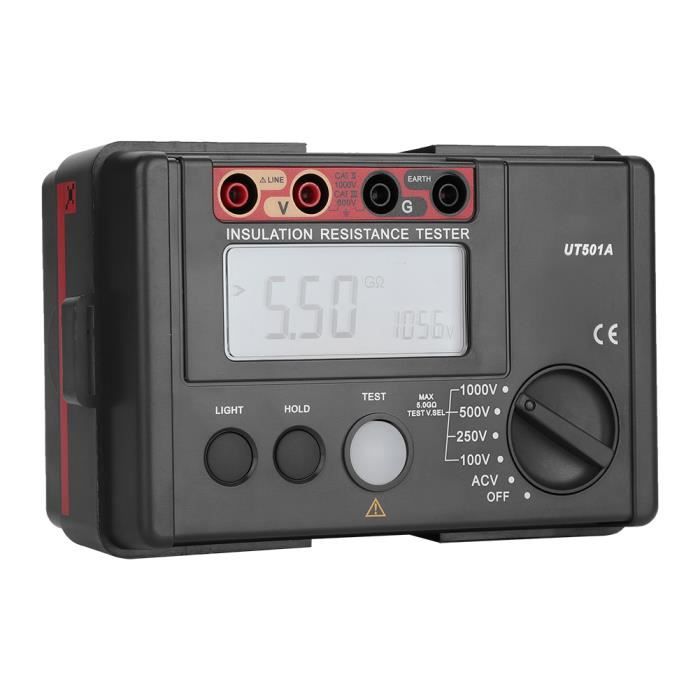 Testeur d'isolement, UNI-T UT501A 1000V isolation terre résistance de ...