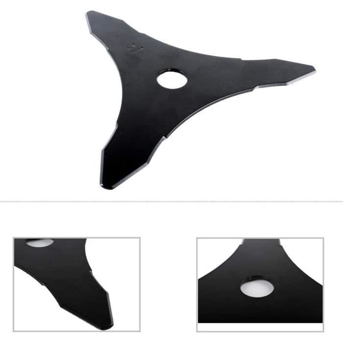 Lame de débroussailleuse 10" x 3T avec adaptateur de lame de tondeuse à gazon pour machine de ...