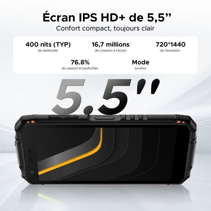 DOOGEE Fire 3 Pro - Téléphone Portable Incassable 24Go+128Go/2To ...