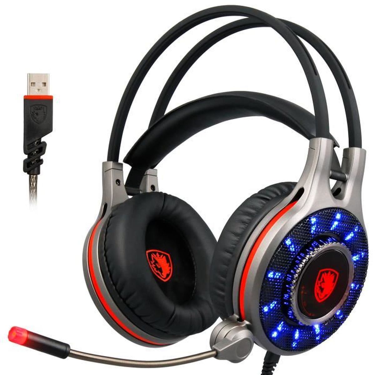 PRO Casque Gaming ps4,Casque Gamer pour(PC/PS4/XONE one S, USB/RGB ...