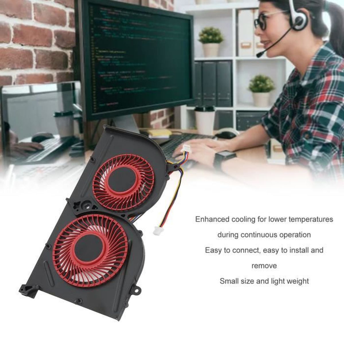 CPU GPU ventilateur de refroidissement 4 broches rapide ventilateur de refroidissement pour ...