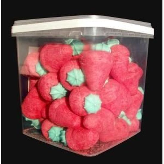 Fraise géante X 50 guimauve en tupper 1 kg - Cdiscount Au quotidien