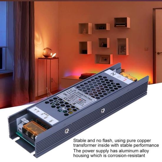 Cikonielf Alimentation à gradation (24V/3 3A)Alimentation LED Dimmable 80W 24V/3.3A SCR 0-10V ...