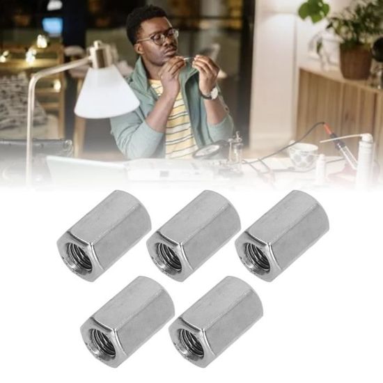 Kaifshop - Ecrou d'accouplement hexagonal 5 pièces M12 X 1.75 19 L30mm - Cdiscount Bricolage