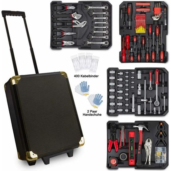 Boite à outils complète Optimus 969 pièces en chrome vanadium - Malette ...