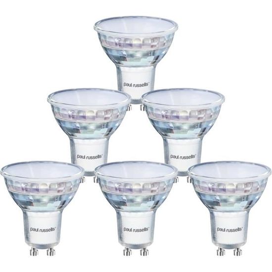 Ampoules Led Gu10 Lot De 6-35W Équivalent Spot 4.5W 420Lm Ampoule Basse Consommation, Faisceau ...