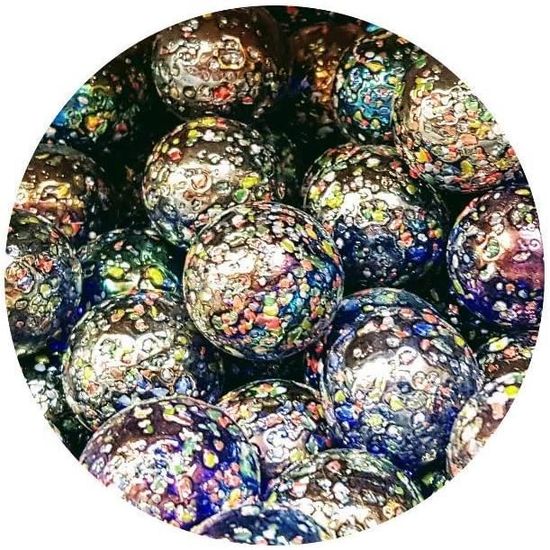 Mesbilles - 2 Boulards Billes Pépite Etoile - Bille en Verre 35 mm98 ...