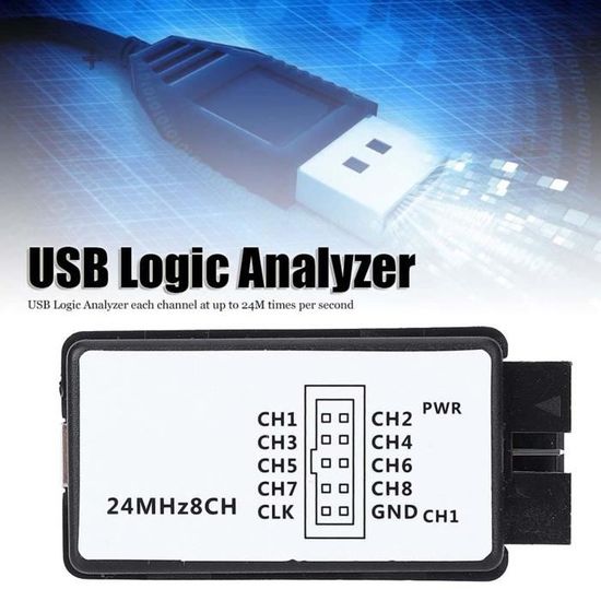 YOSOO Analyseur logique USB USB Logic Analyzer Device, USB Cable 24MHz ...