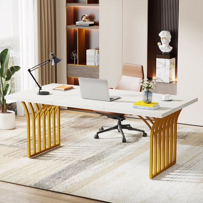 Tribesigns Bureau d'ordinateur, 160 cm Table de Bureau Informatique ...