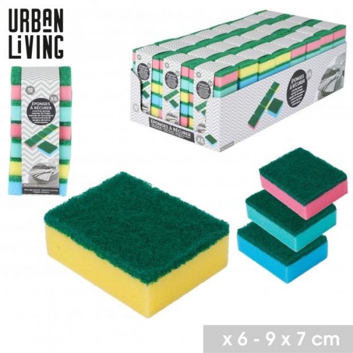 EPONGE A RECURER EN MOUSSE MULTICOLORE X6PCS - Cdiscount Au quotidien