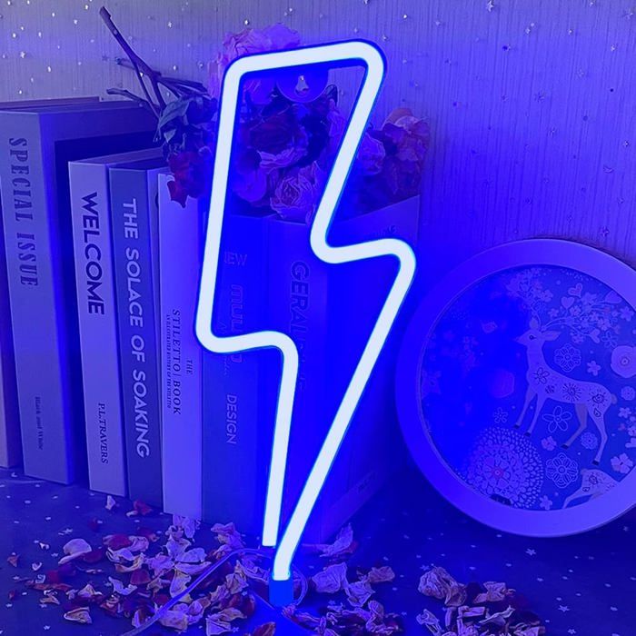 UExnkj-Y Eclair Neon LED Lightning Sign Decor Light Neon Signes USB ou ...