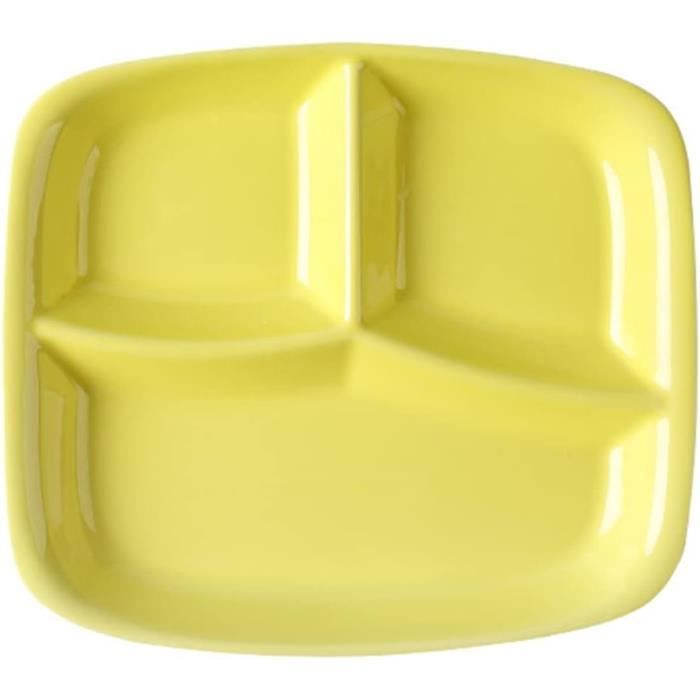 Assiettes en Porcelaine avec 3 Compartiments,Assiette Compartiment ...