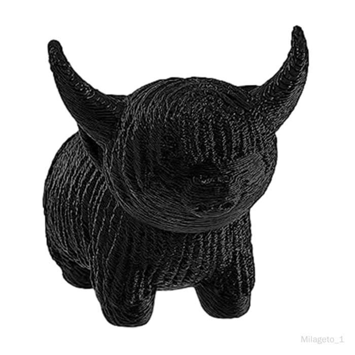 Figurine de vache, Sculpture de table, Miniature de collection, ornement artisanal pour étagère ...