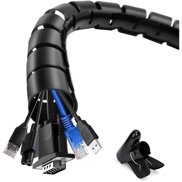 Manchon de Câble Gaine Shinfly - Pack 2x10m - Noir - Rangement et ...