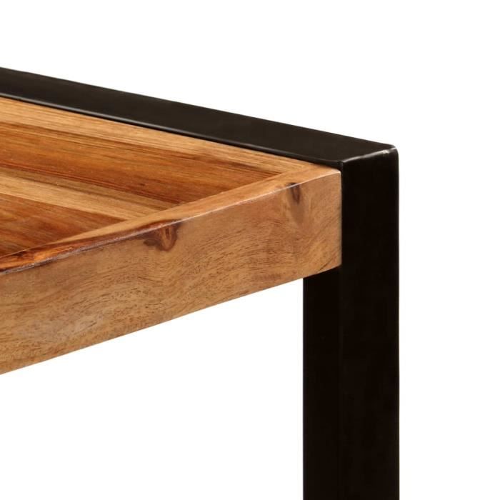 KAI Table de salle à manger 180x90x75 cm Bois de Sesham solide ...