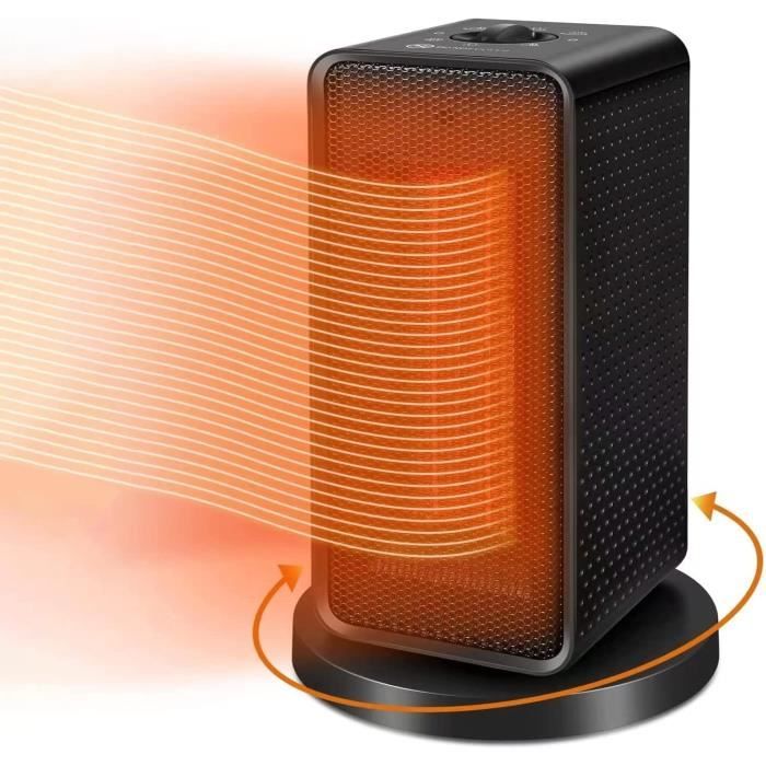 Chauffage d'appoint 1200W, PTC Radiateur Soufflant Céramique, Chauffage ...