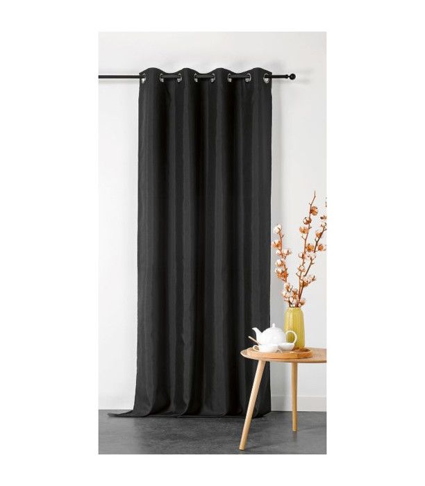 Rideau Double Natte Non feu M1 - Taille: 135x240cm - Coloris: Noir - Cdiscount Maison
