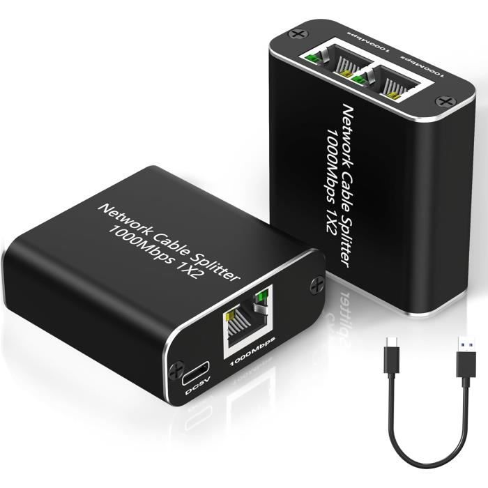 Switch Rj45 2 Ports 1000Mbps Network Lan Switch, Répartiteur Ethernet ...