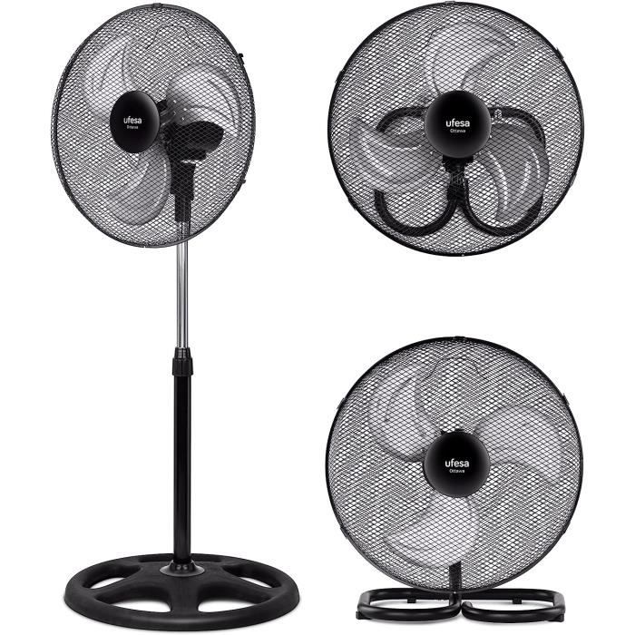 Sfm1850 Ottawa 3En1 Ventilateur Sur Pied, De Table Et Mural Oscillant ...