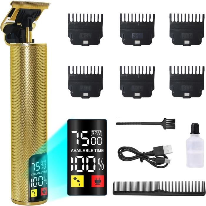 Kit De Tondeuse À Cheveux Pour Homme, Tondeuse À Barbe Professionnelle Avec 6 Peignes De Limite ...