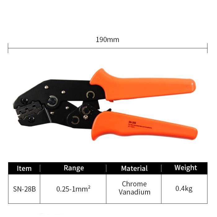 PINCE DE SERRAGE,SN-28B--Pince à sertir SN 28B, 460 pièces, Kit de connecteurs 2.54mm JST XH ...