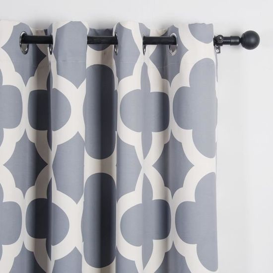 Topfinel Rideau Occultant Motif de Trèfle à Quatre Feuilles à Oeillets ...