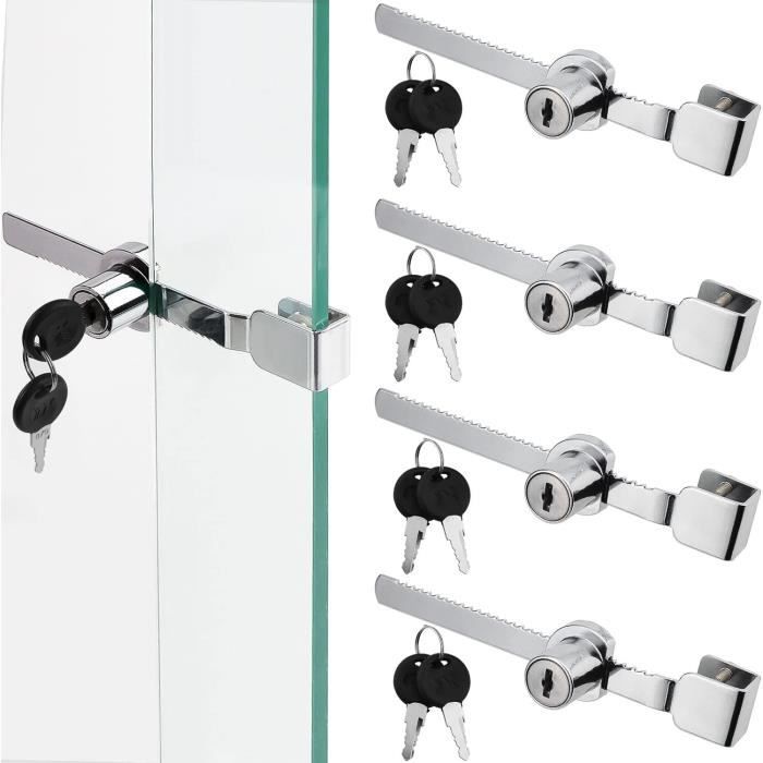 4 pièces Serrure de Terrarium,Terrarium Vitrine Coulissante en Verre Serrure de Porte,Reptile ...