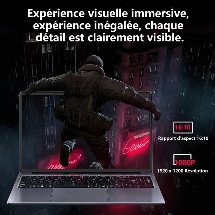 PC portable 16"-Intel Core i5-8210Y(Jusqu'à 3,6 GHz)-16Go RAM DDR3 ...