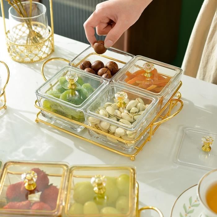 Bol de rangement - Amber - Ensemble de 2 bols - Verre - Couvercle ...