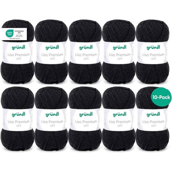Gründl Laine Lisa Premium uni - Fil pour tricoter - Fil à tricoter ...