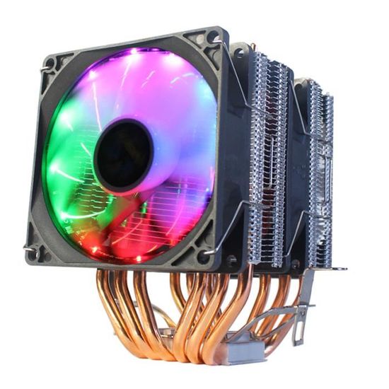 2 Ventilateur Coloré 4PIN AMD LGA115X1366 Refroidisseur CPU double tour ...