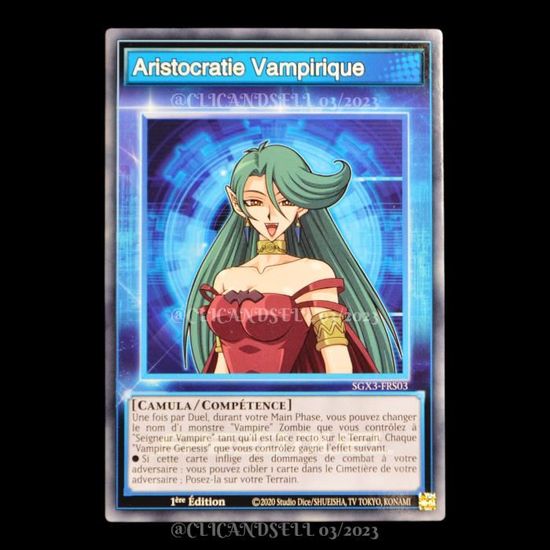 Carte Yu Gi Oh Sgx3 Frs03 Vampire Aristocracy Skills Neuf Fr Cdiscount Jeux Jouets