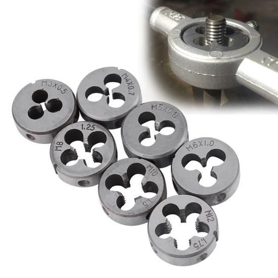 Ensemble de tarauds et de matrices, jeu de matrices à vis, 32 pièces pour machines de filetage ...